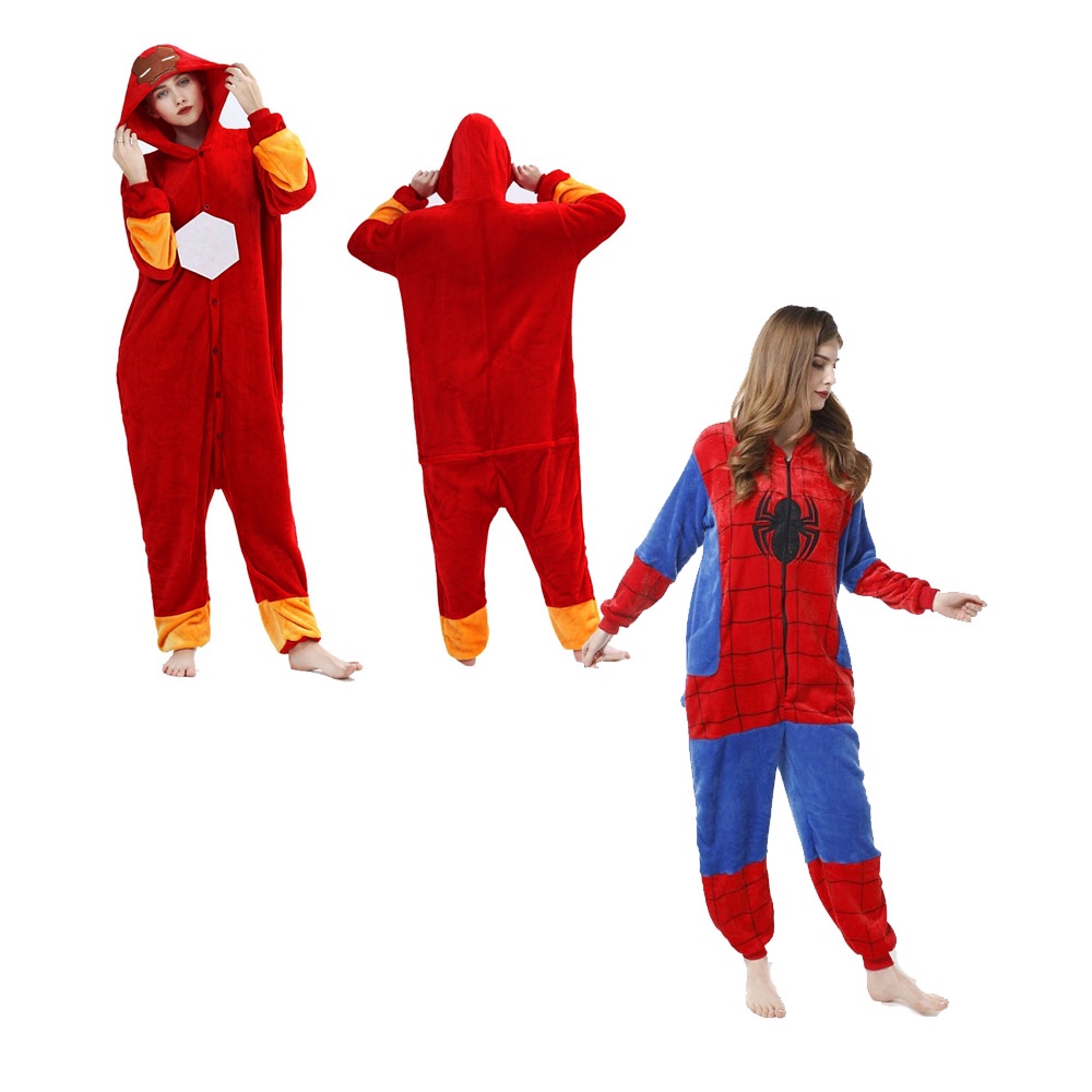 Superhero Marvel Spiderman Iron Man Onesie Costume for Adults | Shopee ...