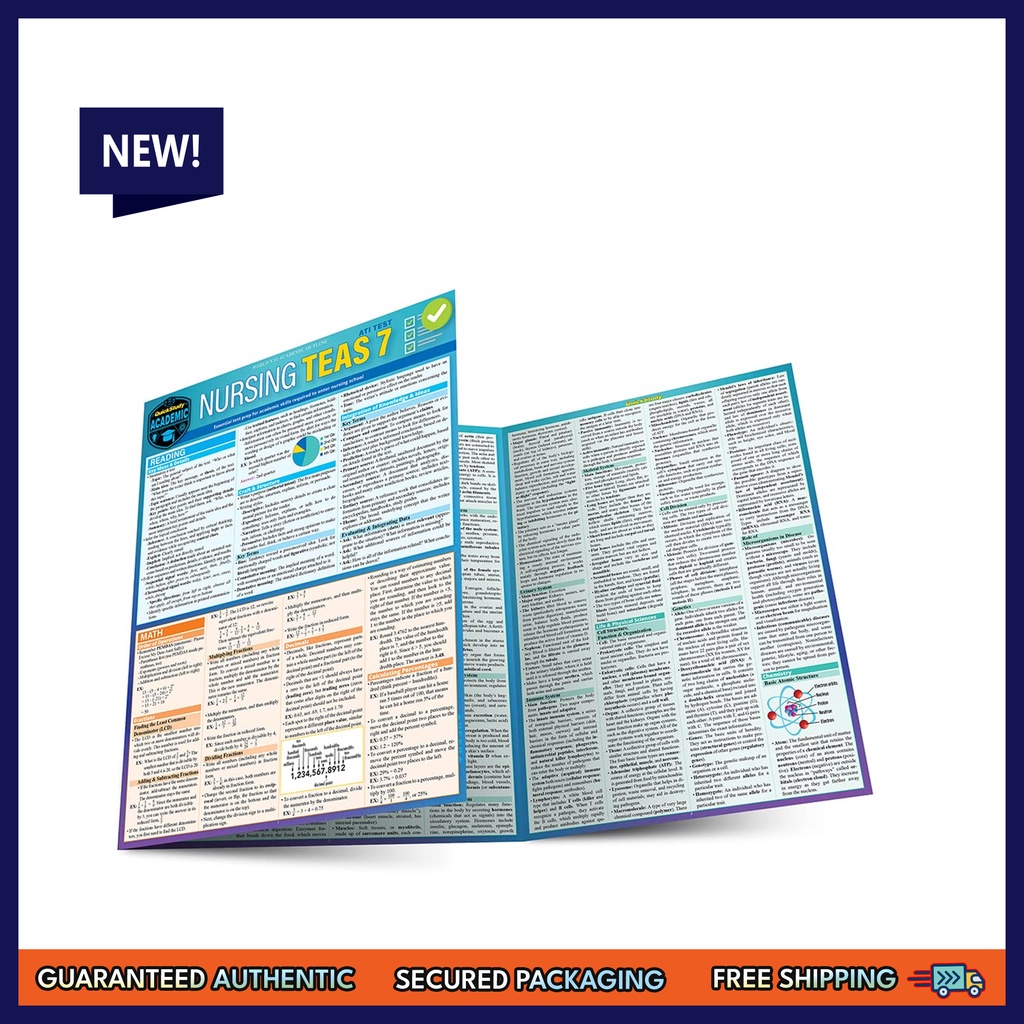 Nursing TEAS 7: a QuickStudy Laminated Reference Guide | Shopee Philippines