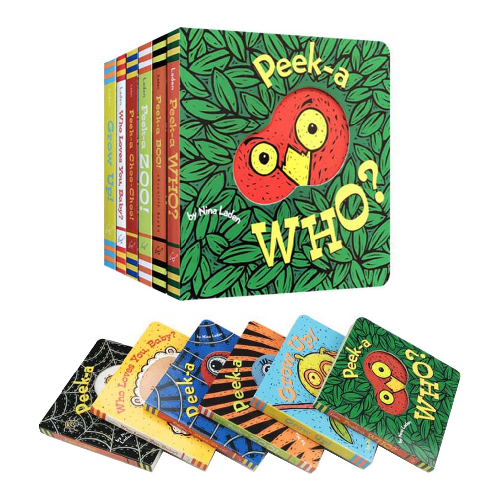 6 Styles Peek A Who Guess Who I Am Picture Book Peek-a-boo Hole Book ...