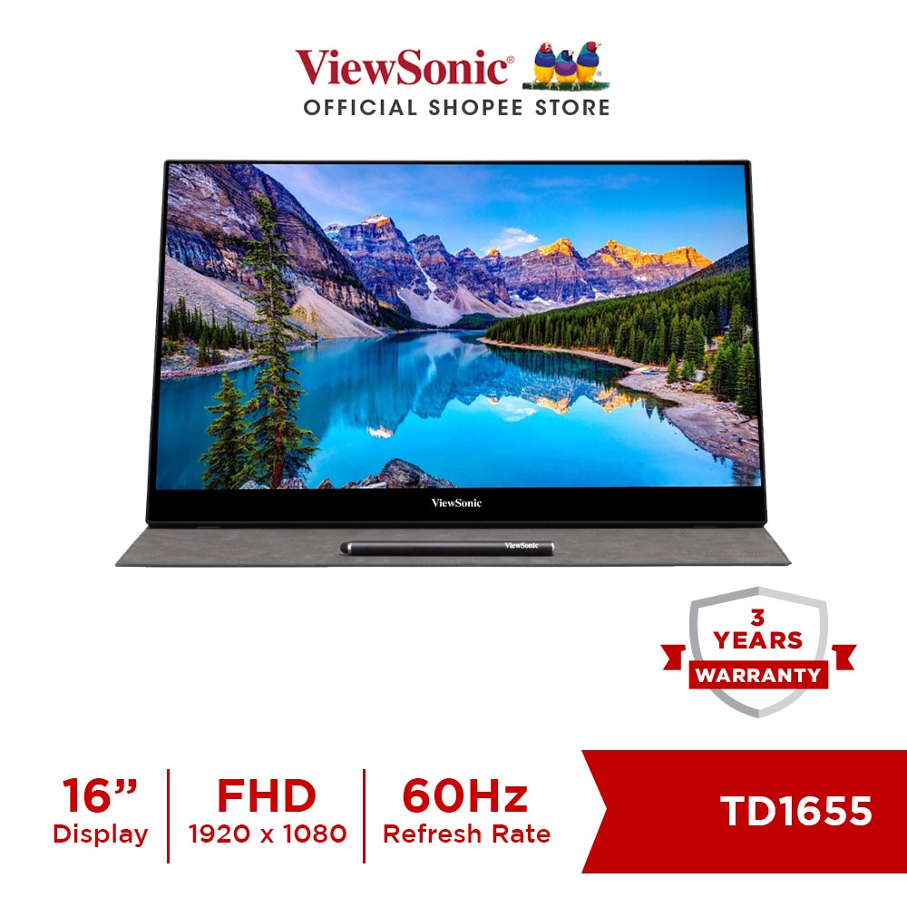 ViewSonic TD1655 16”Touch Portable Monitor | Shopee Philippines