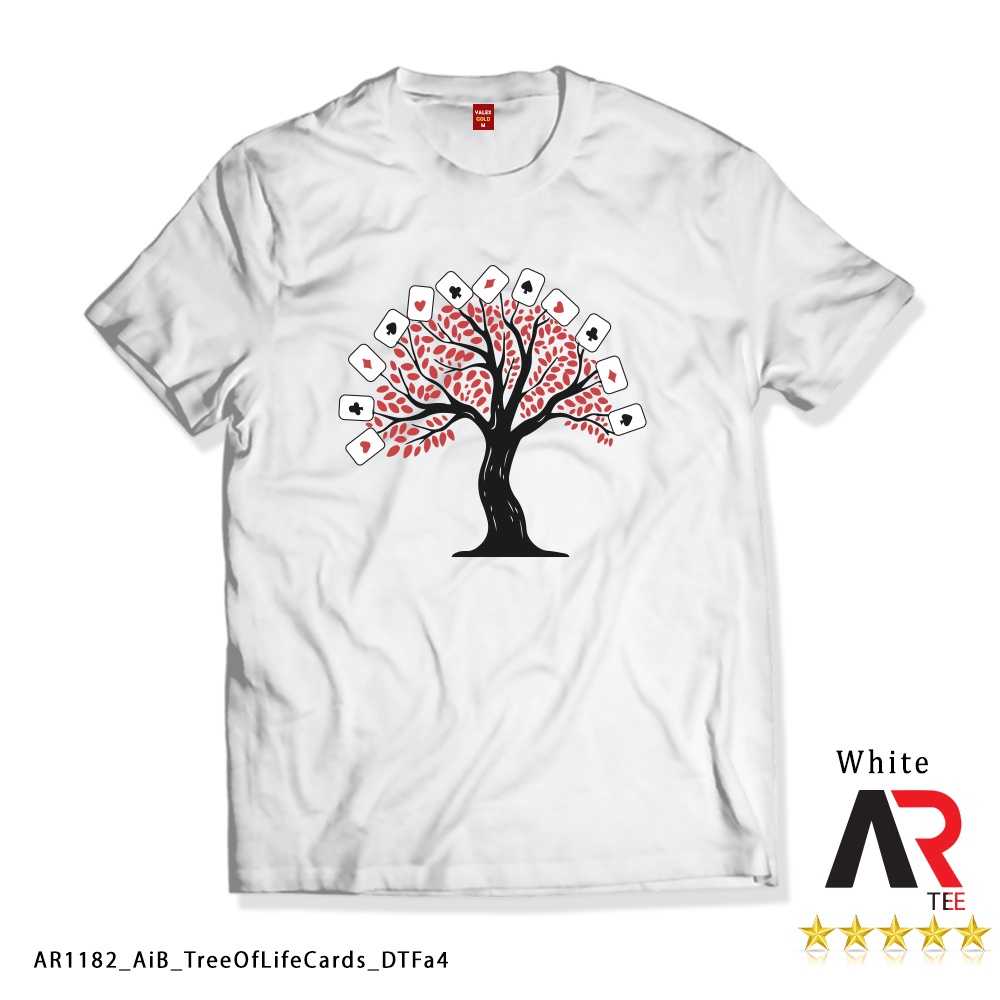 AR Tee Alice in Borderland Tree of Life Playing Cards Customized Unisex T-shirt for Women and ...