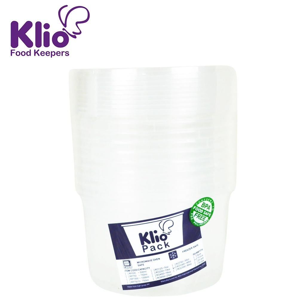 KLIO by Winland 1000ml Round Take out Food Container Kitchenware ...