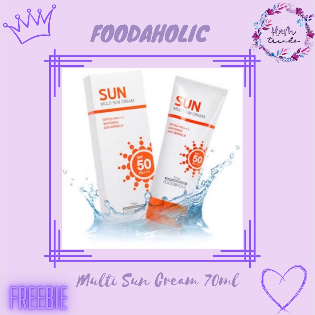 FOODAHOLIC Multi Sun Cream 70ml SPF50+++ | Shopee Philippines