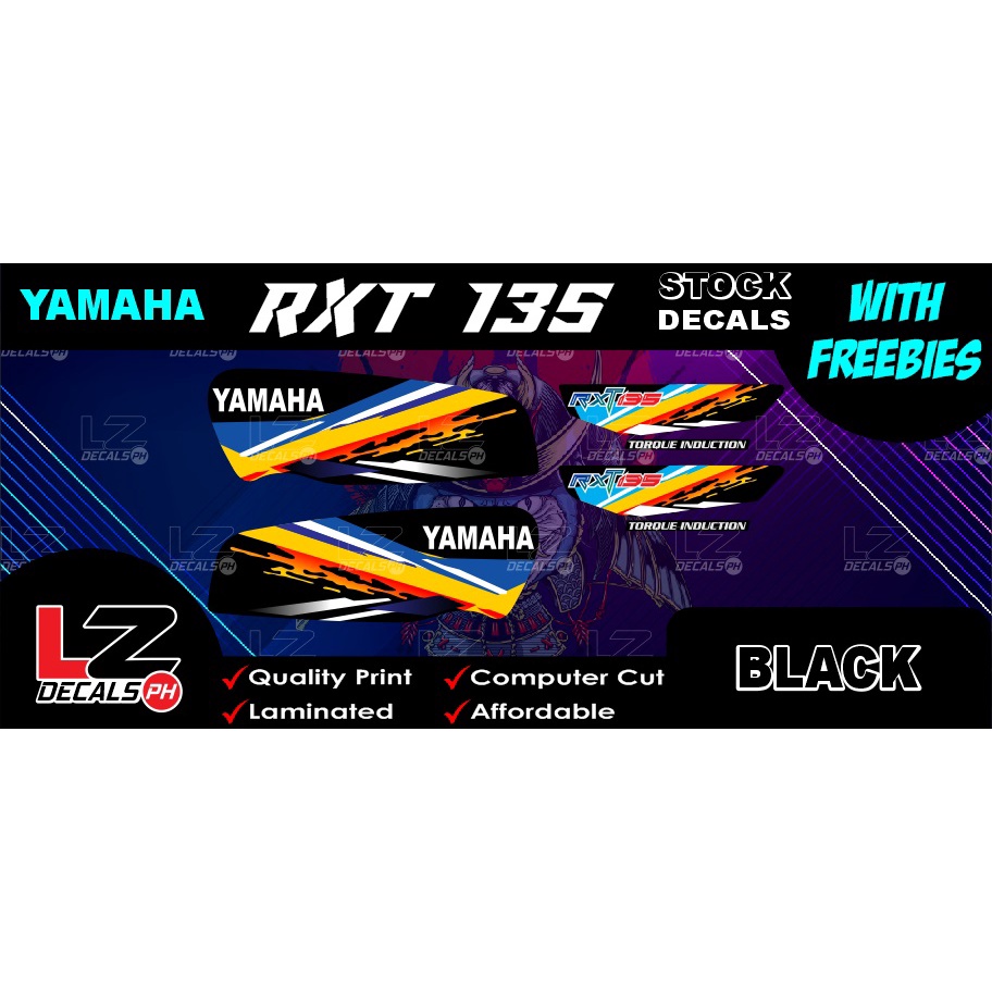 Yamaha RXT 135 Stock Decals / Stickers with freebies | Shopee Philippines