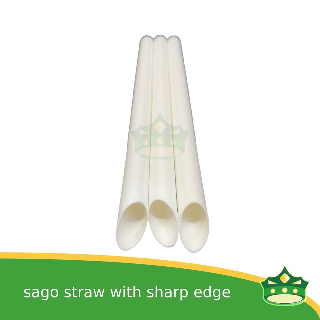 [50 pcs] Sago paper straw with sharp tip and without sharp tip | Shopee ...