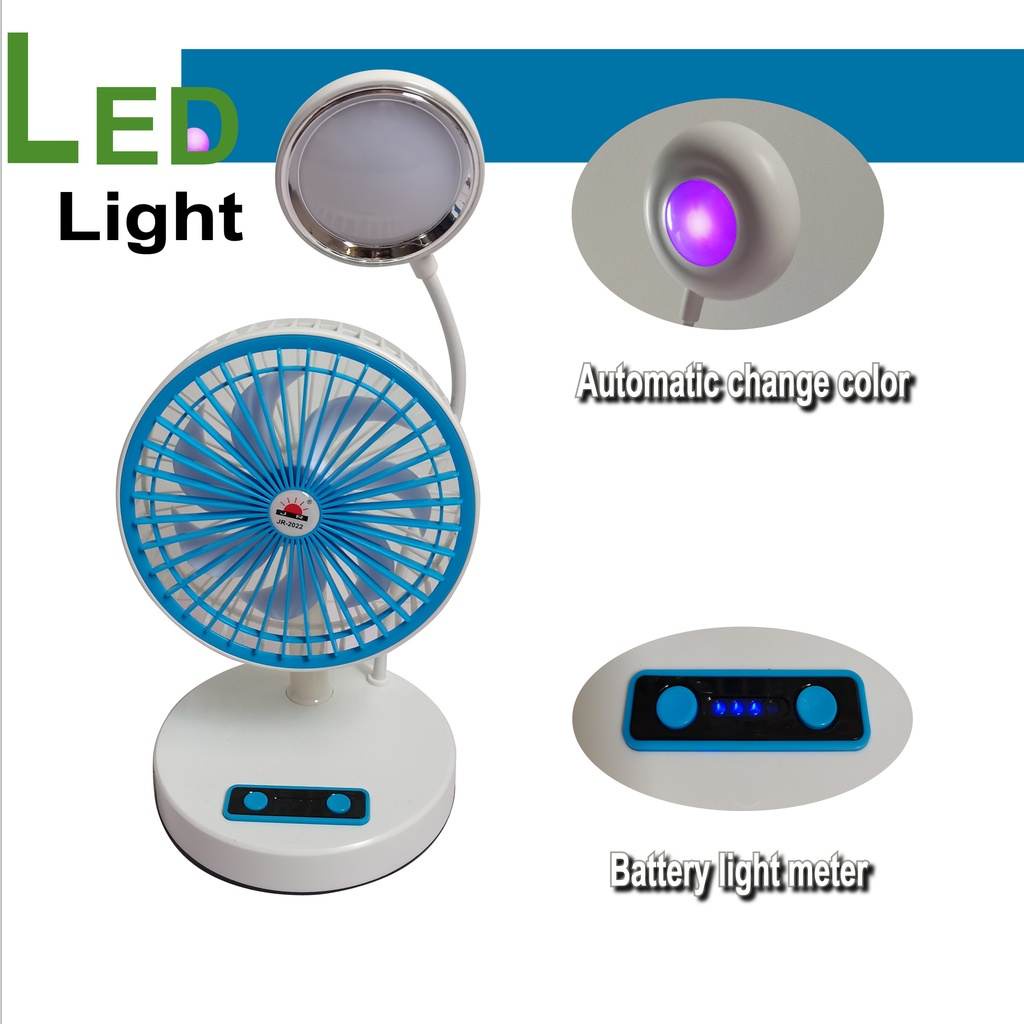 JR 2022 Multifunction USB Charging Portable Electric Mini Fan With LED ...