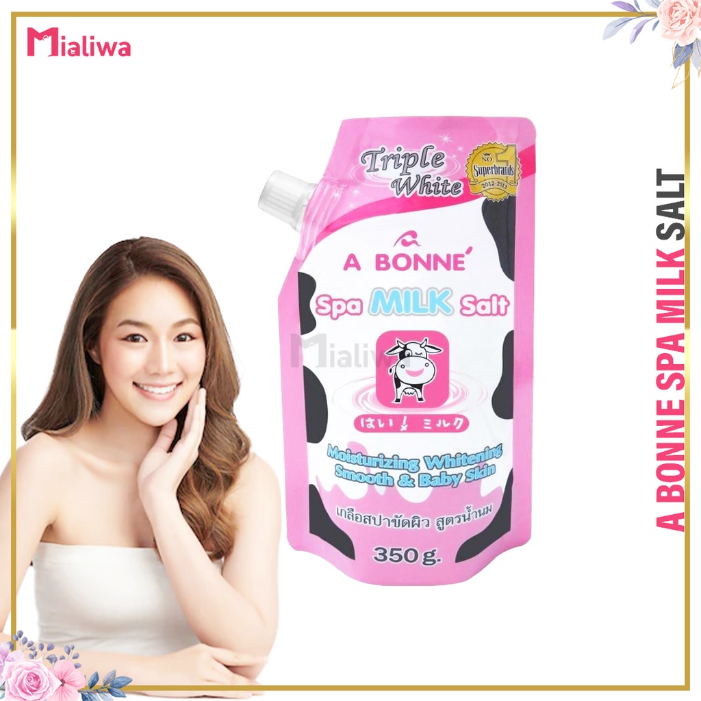 A Bonne Spa Milk Salt 350g With Twister Cap, Moisturizing Whitening ...