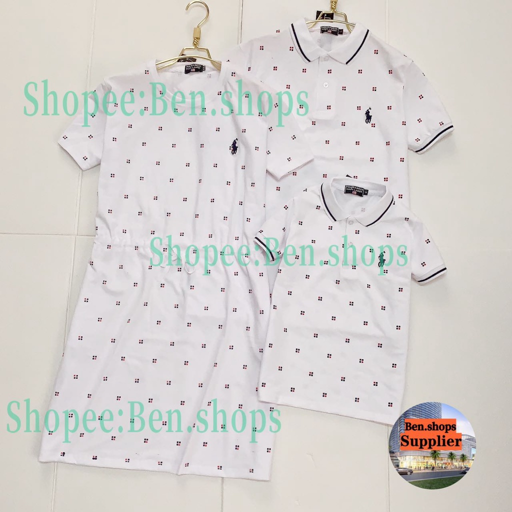 Domino family polo shirt Dress W/pocket uniform cotton / 10 colors ...