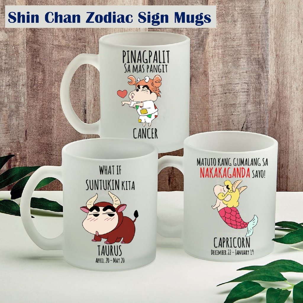 Shin Chan Mugs | Zodiac Sign | Funny Mood BTS Mug | ARIES Pisces Taurus Gemini Cancer Cups_and ...