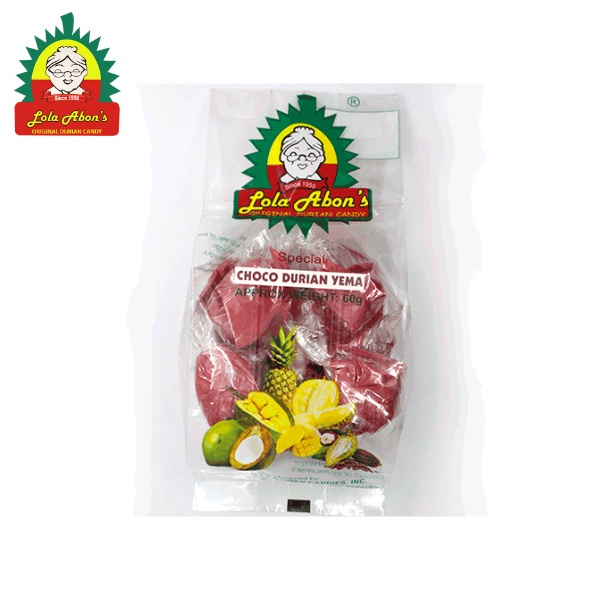 The Original Lola Abons Davao | Special Choco Durian Yema Candy 12pcs ...