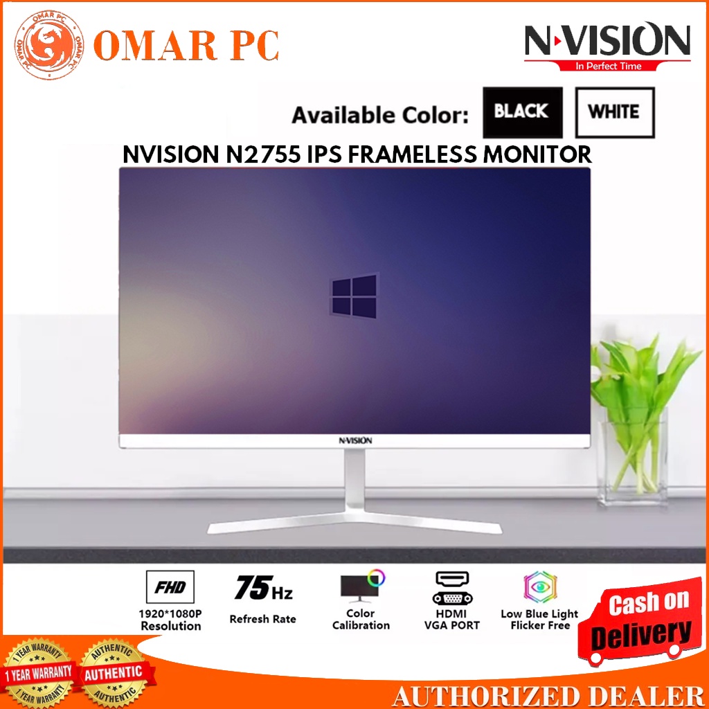 Nvision N2755 27 inch FRAMELESS 75Hz FHD MONITOR | Shopee Philippines