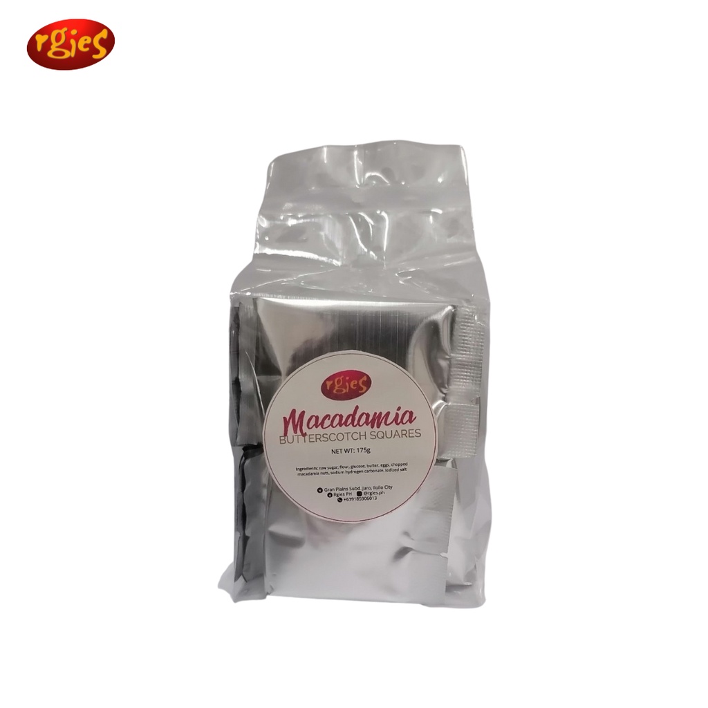 Rgies Macadamia Butterscotch Squares 175g (10 Pieces/Pack) | Shopee ...