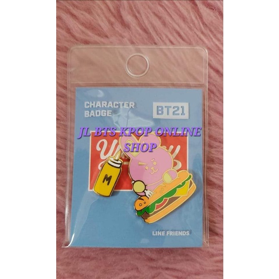 [ONHAND] BT21 BITE METAL BADGE COOKY OFFICIAL | Shopee Philippines