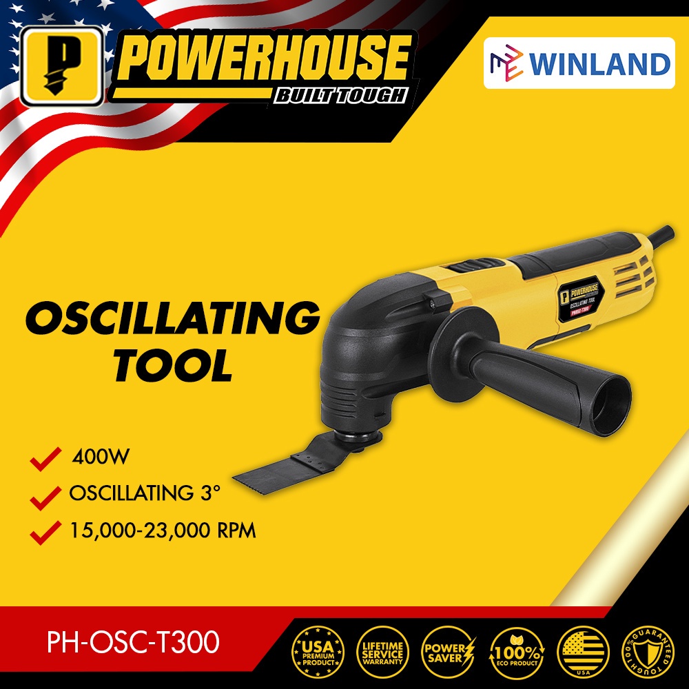 POWERHOUSE by Winland PH-OSC-T300 Oscillating Multi-Function Tool SET ...