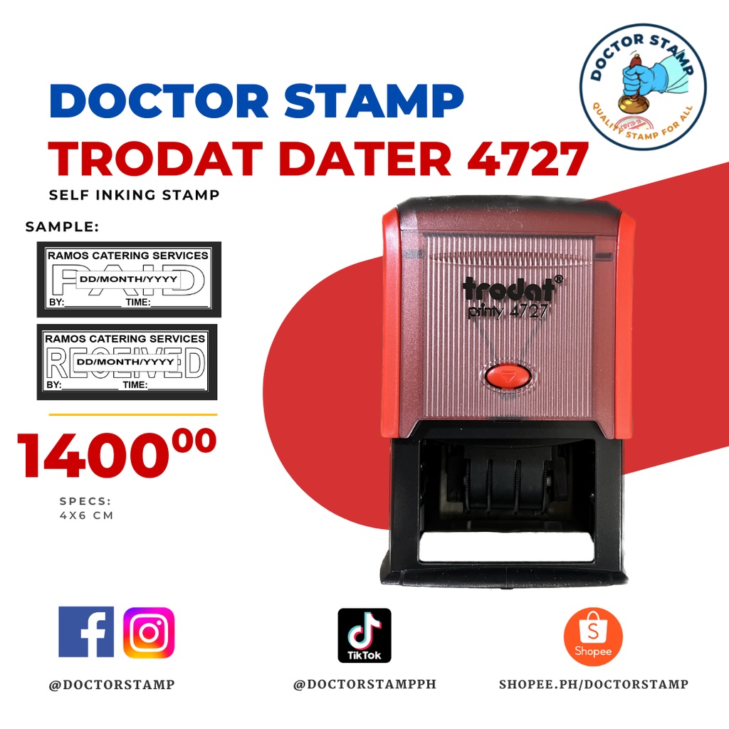 Trodat 4727 Doctor Stamp | Shopee Philippines