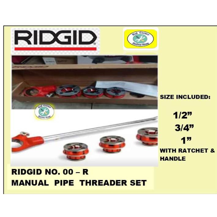 RIDGID Original Pipe Threader 00-R Catalog No. 36345 ( 1/2" to 1 ...