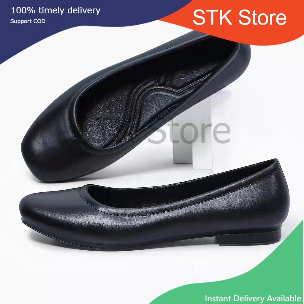 STK530 Premium Black Shoes School Rubber Shoes High Quality | Shopee ...