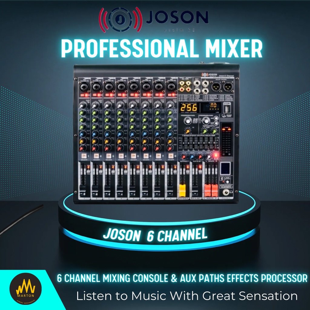 JOSON 6 CHANNEL MIXER / PROFESSIONAL MIXER | Shopee Philippines