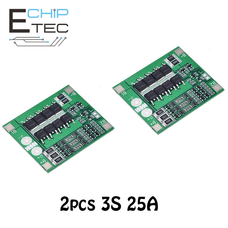 2pcs 3S 25A Li-ion 18650 BMS PCM battery protection board bms pcm with ...