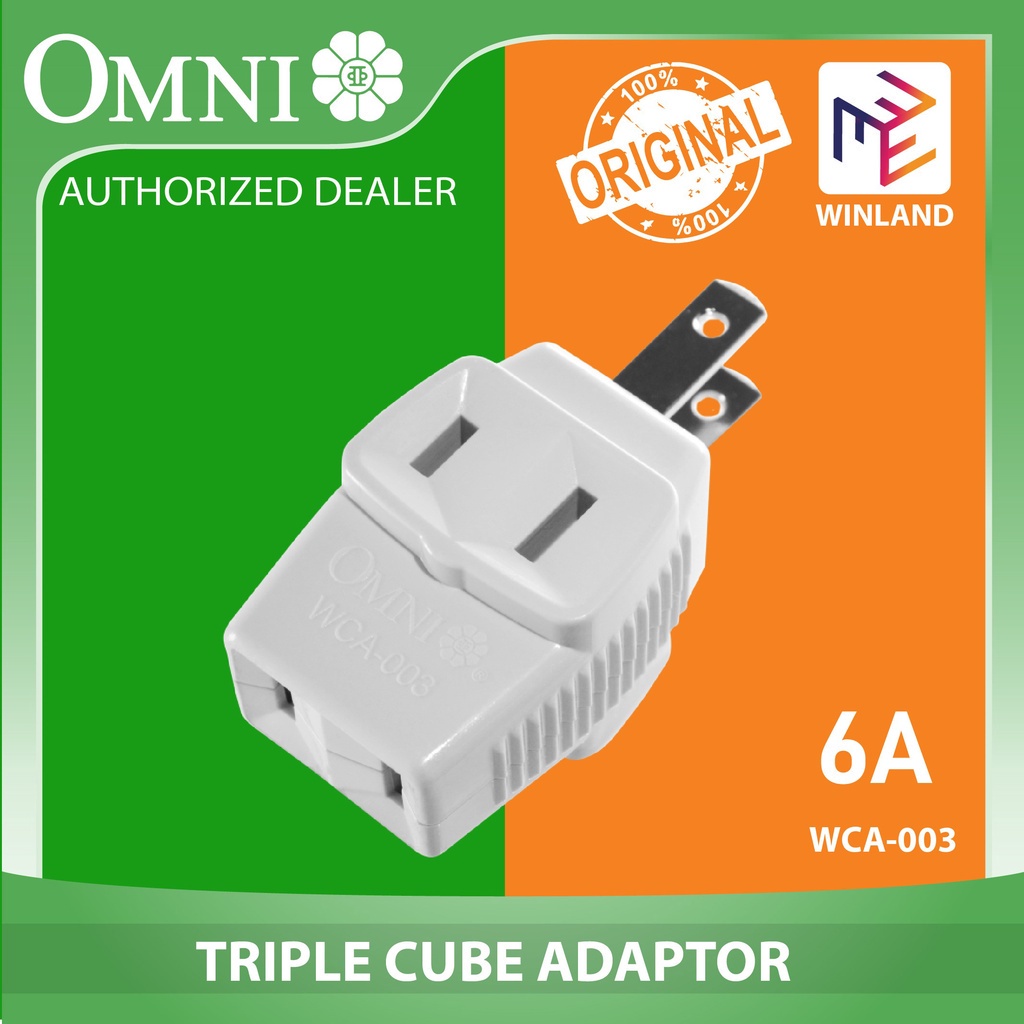OMNI by Winland Triple Cube Adapter Adaptor 6A 250V WCA-003 | Shopee ...