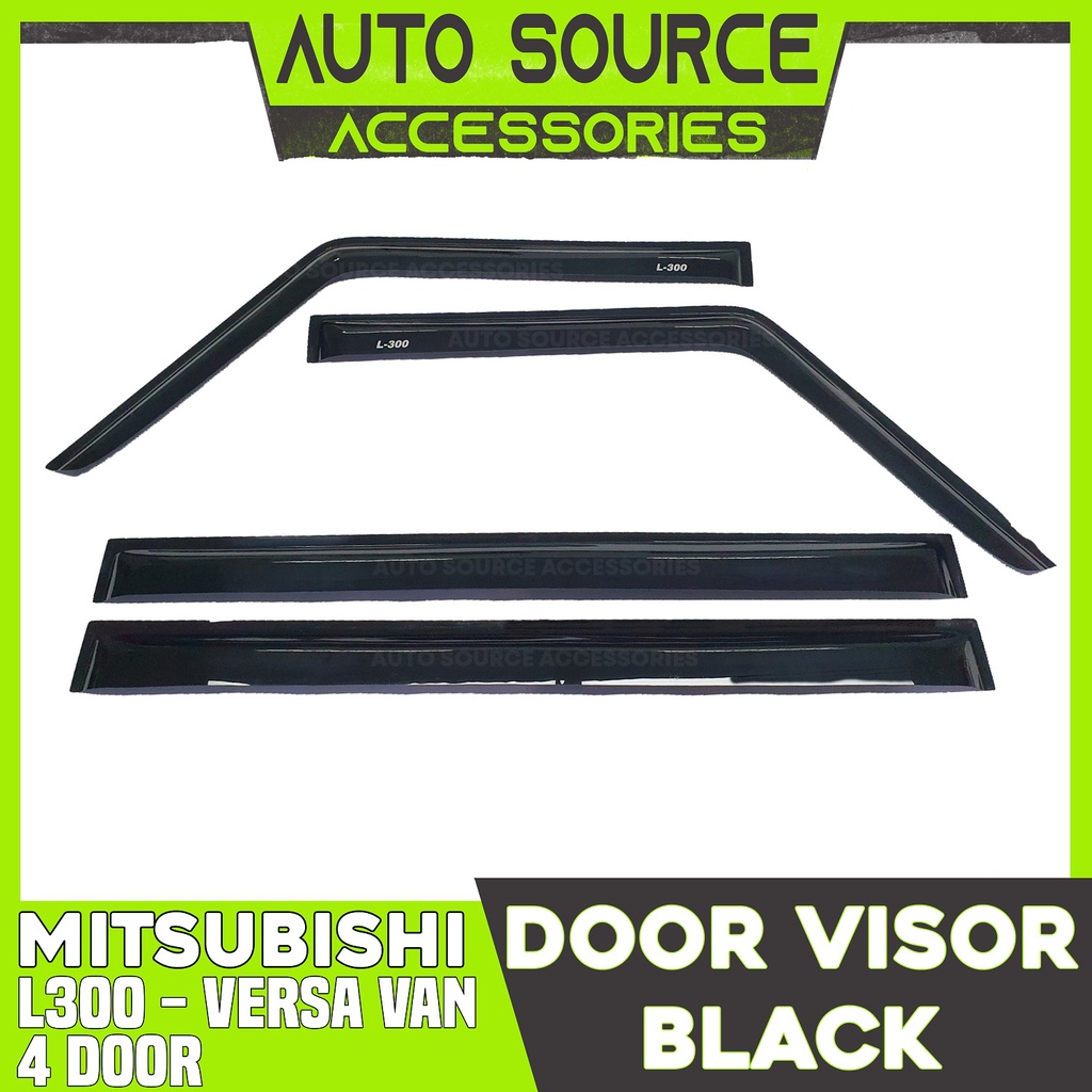 MITSUBISHI L300 4DR DOOR VISOR / RAIN GUTTER BLACK | Shopee Philippines