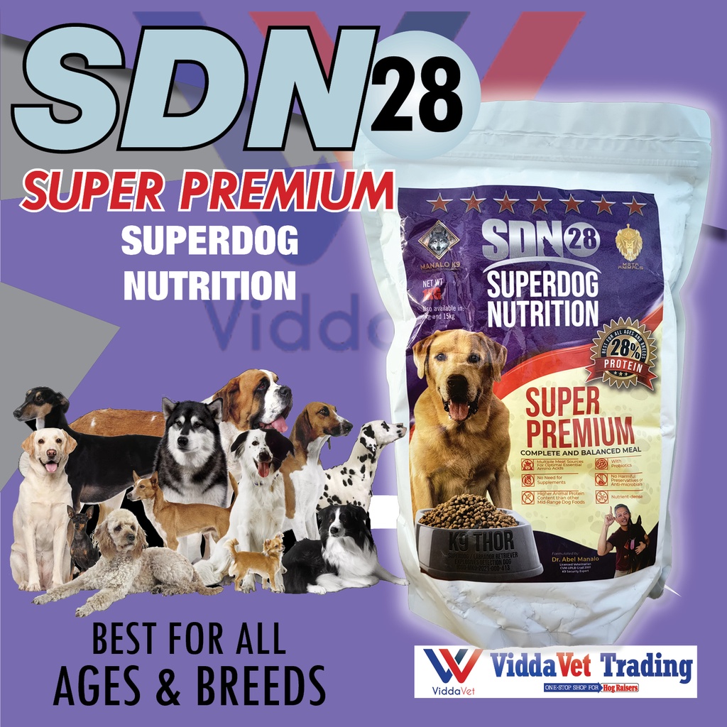 1 KILO SDN 28 Superdog Nutrition 28% Super Premium SDN 28% PROTEIN 1 kg ...