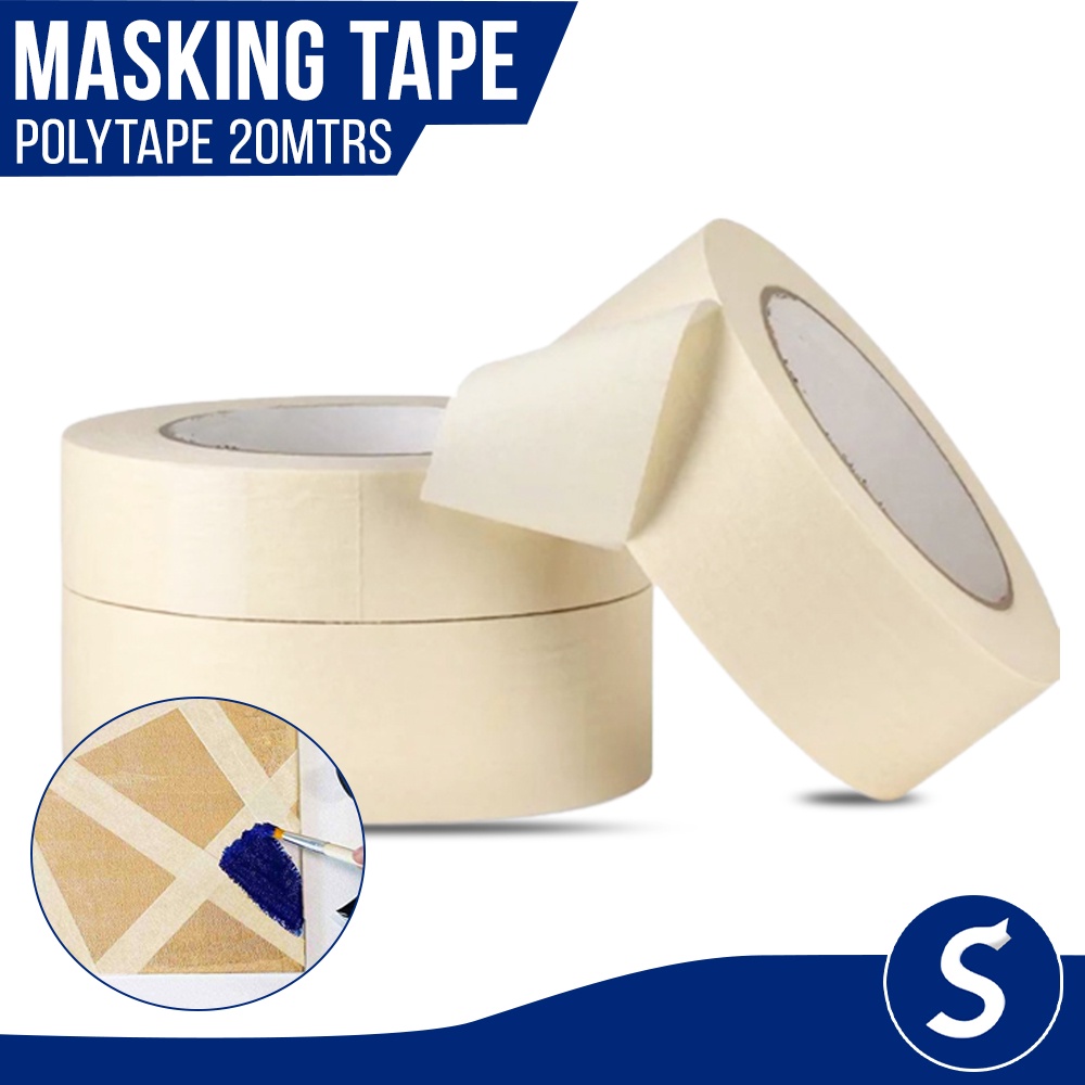 Masking tape Polytape 20mtrs Strong Hold | Shopee Philippines