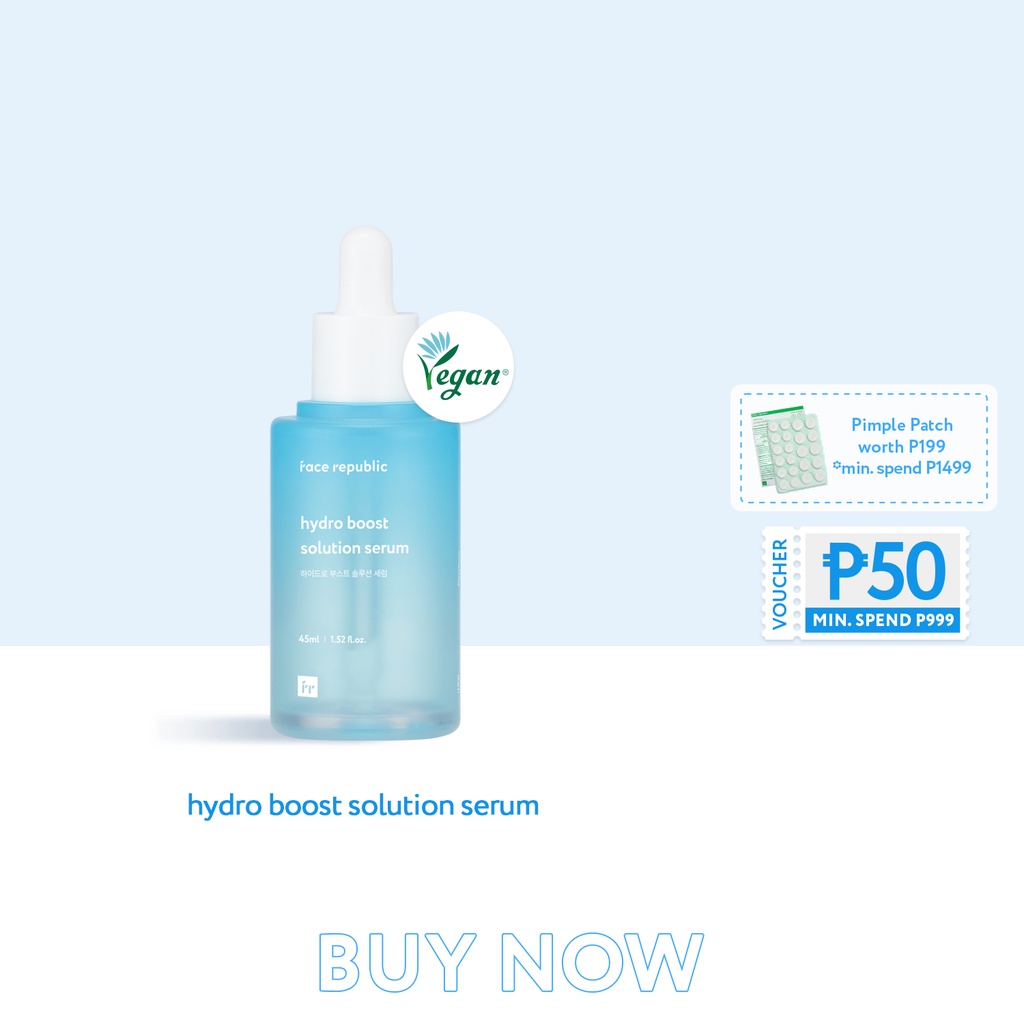 Face Republic Hydro Boost Solution Serum 45mL [Dry Skin | 11 Types of Hyaluronic Acids] | Vegan ...