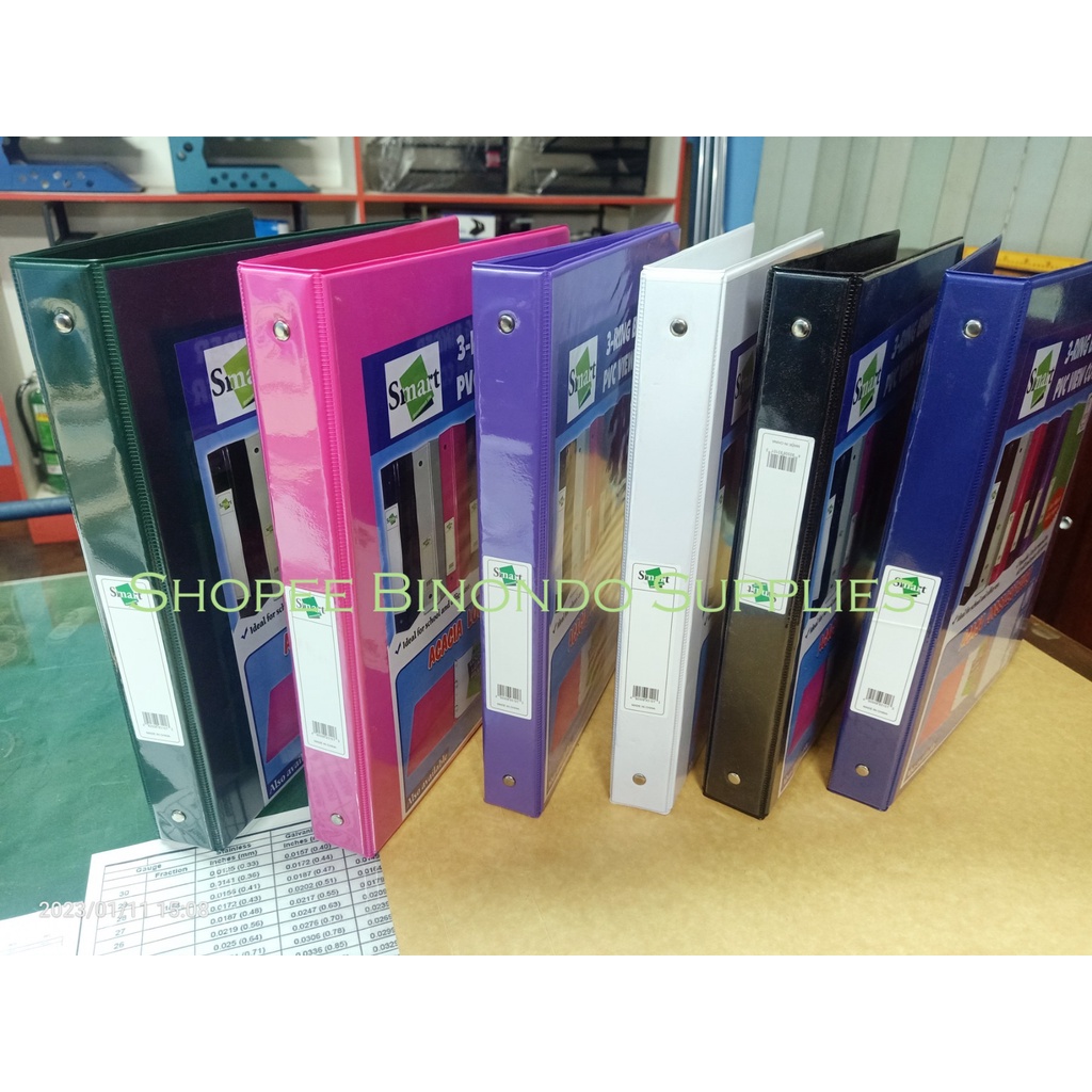 Smart Binder Notebook 3 Ring Binder Vinyl Cover SHORT A4 LONG Clip ...