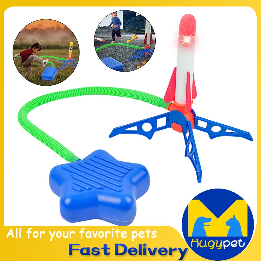 Kid Air Rocket Foot Pump Launcher Toys Sport Game Jump Stomp Outdoor ...