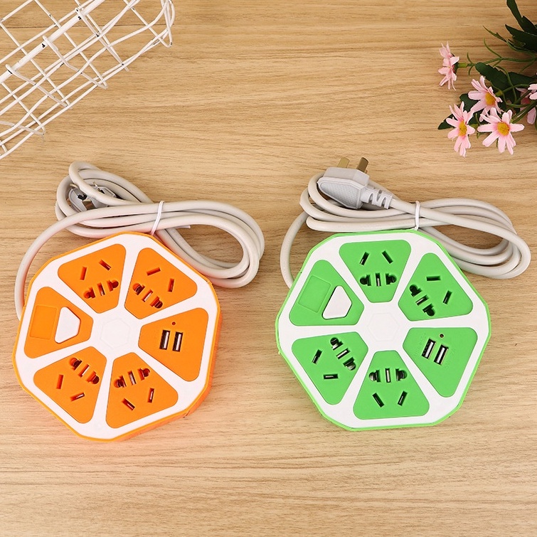 WG Hexagon Electrical Extension Cord Power Socket USB Extension Board ...