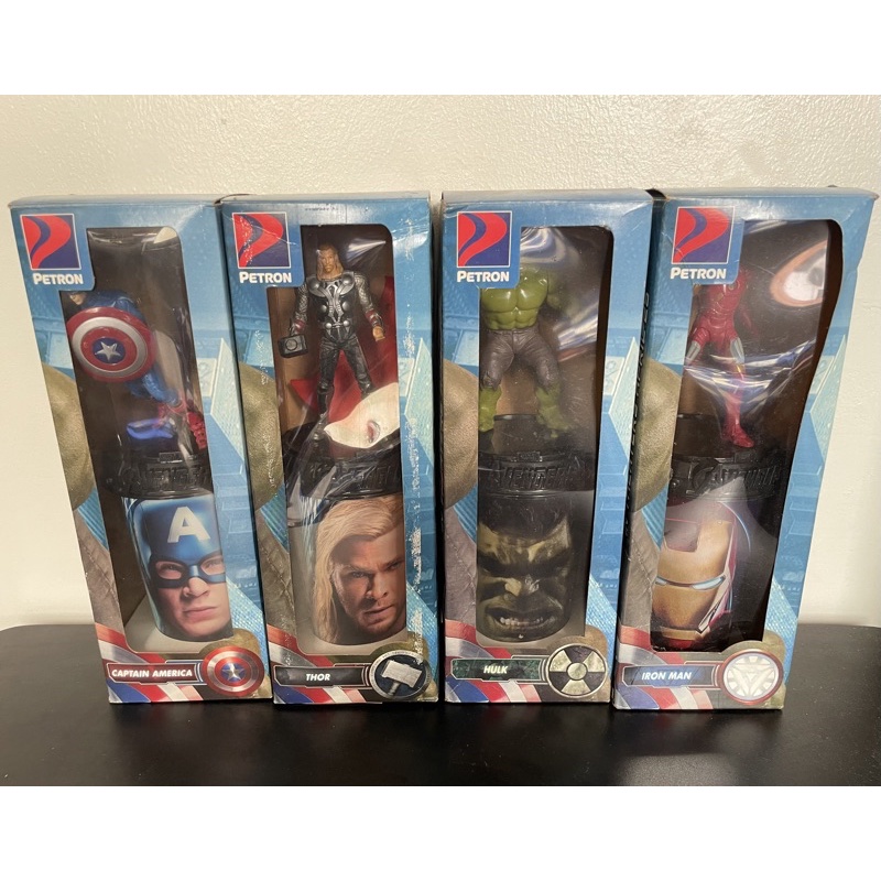 Petron Marvel Avengers Action Figure With Cup Set | Shopee Philippines