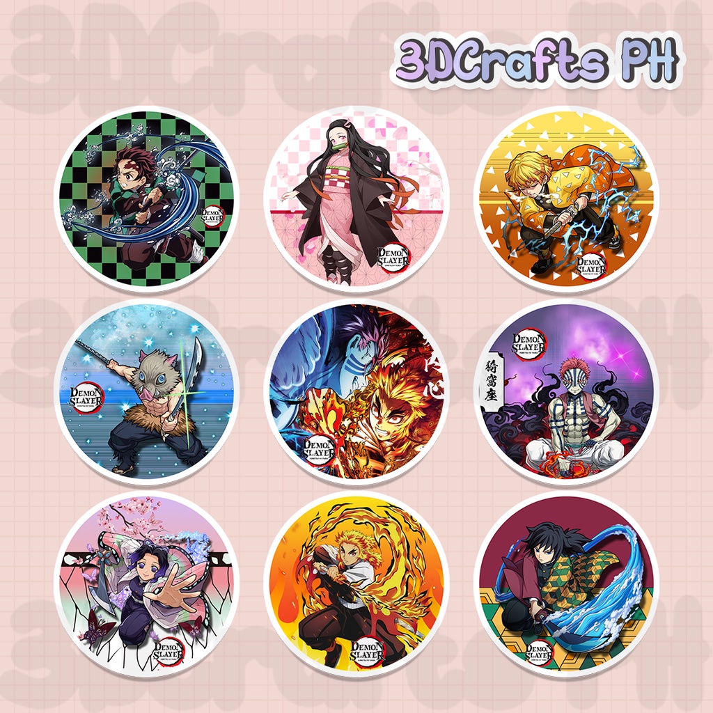 Demon Slayer Kimetsu no Yaiba Waterproof Vinyl Stickers | Shopee ...
