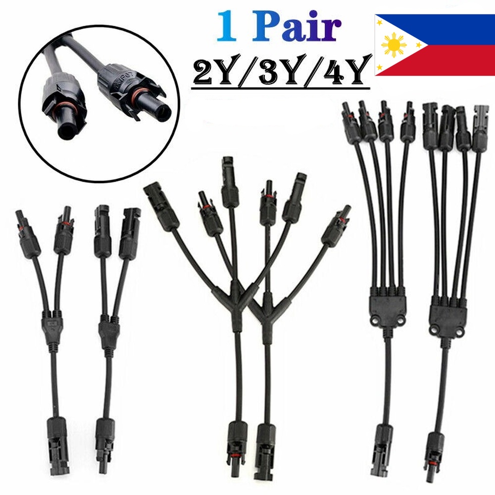 Cable Connector MC4 Branch Y Adapter Connectors M/M/F and F/F/M For ...