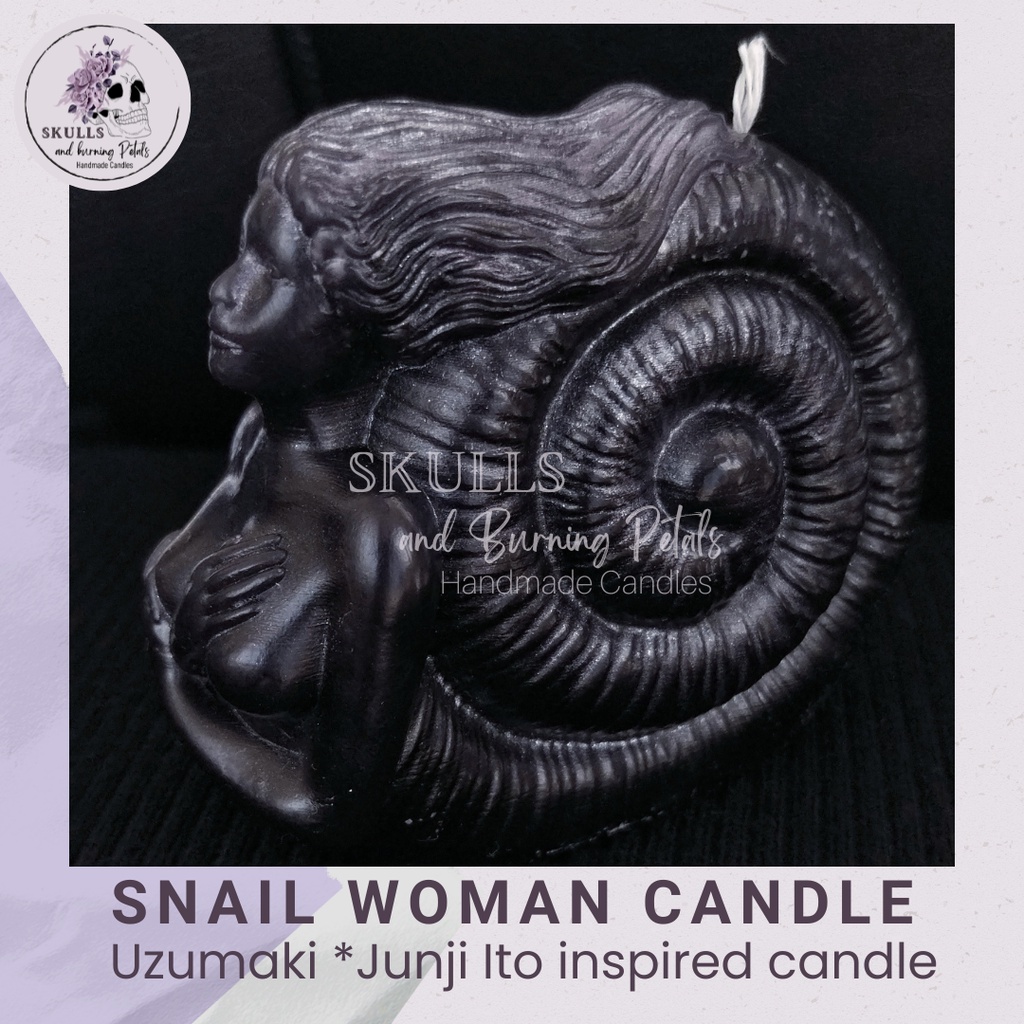 Snail Woman Candle Mermaid Conch Shell Spiral Junji Ito inspired Horror ...