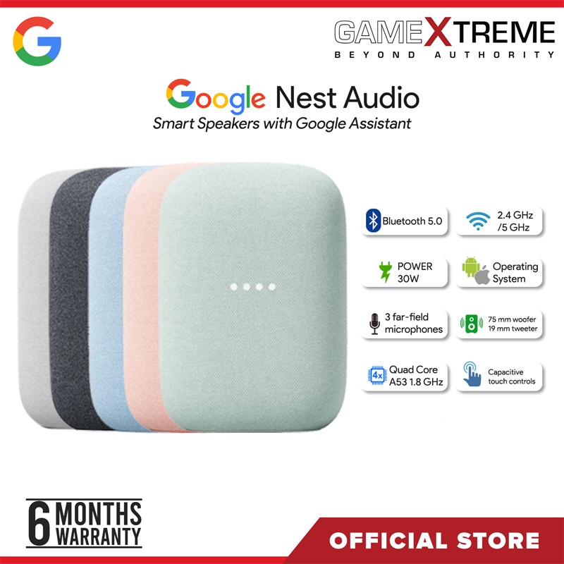 Google Nest Audio Smart Speakers with Google Assistant | Shopee Philippines