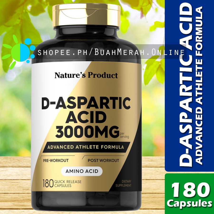 D-ASPARTIC ACID 3000mg (per Serving) x 180 Capsules Advanced Athlete Formula Amino Acid ...