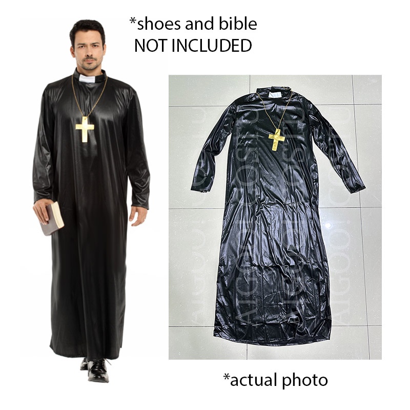 Halloween Priest Costume for Men Halloween Cosplay for Adults | Shopee ...