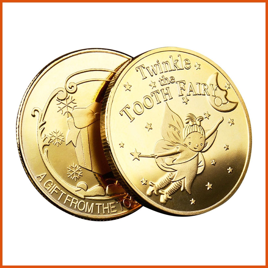 Lost Teeth Reward Commemorative Coin Portable Tooth Fairy Golden Coin ...