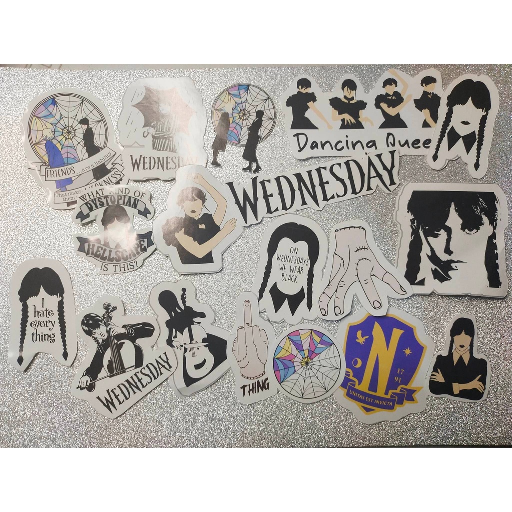 Wednesday Adams Sticker Waterproof Vinyl Stickers 20 pieces | Shopee ...
