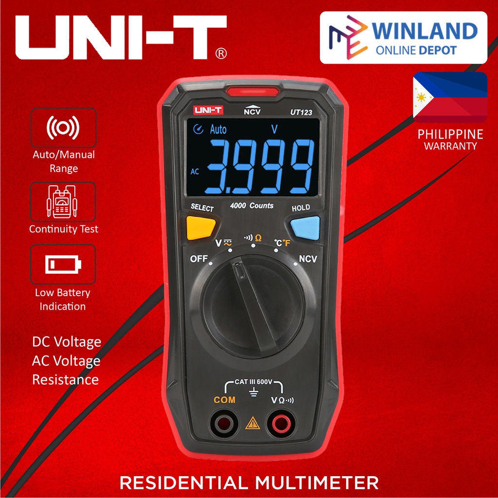 UNI-T by Winland UT123 Pocket-size Handheld Residential Digital ...