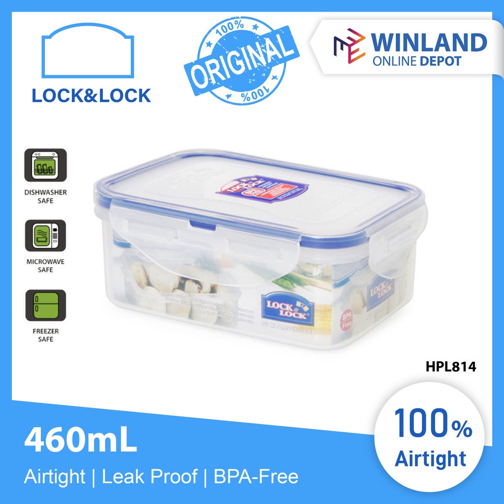 LOCKNLOCK by Winland Classic 100% Airtight Rectangular Food Container ...