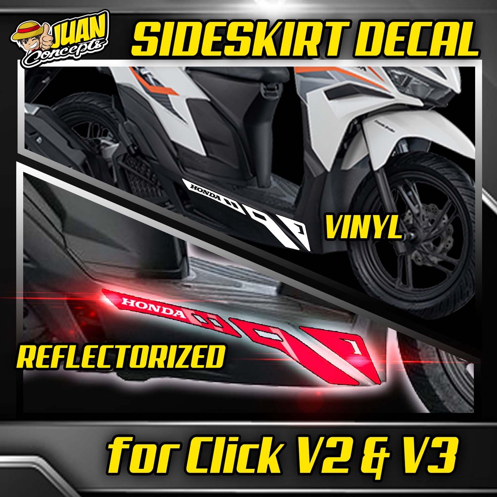 Honda Click V2 V3 Sideskirt Reflectorized Vinyl Decals | Shopee Philippines