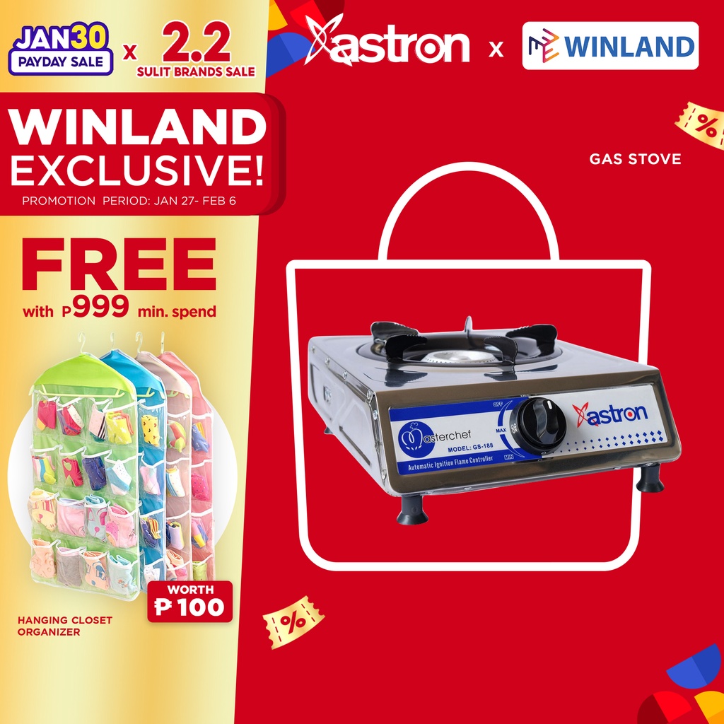 ASTRON by Winland Heavy Duty Single Burner Gas Stove Stainless Body ...