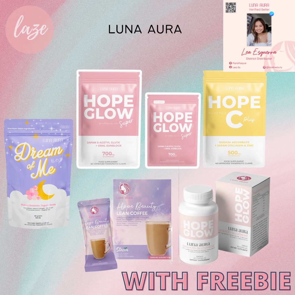 LUNA AURA Hope Glow Advanced Glutathione, Hope Beauty Lean Coffee, Hope ...