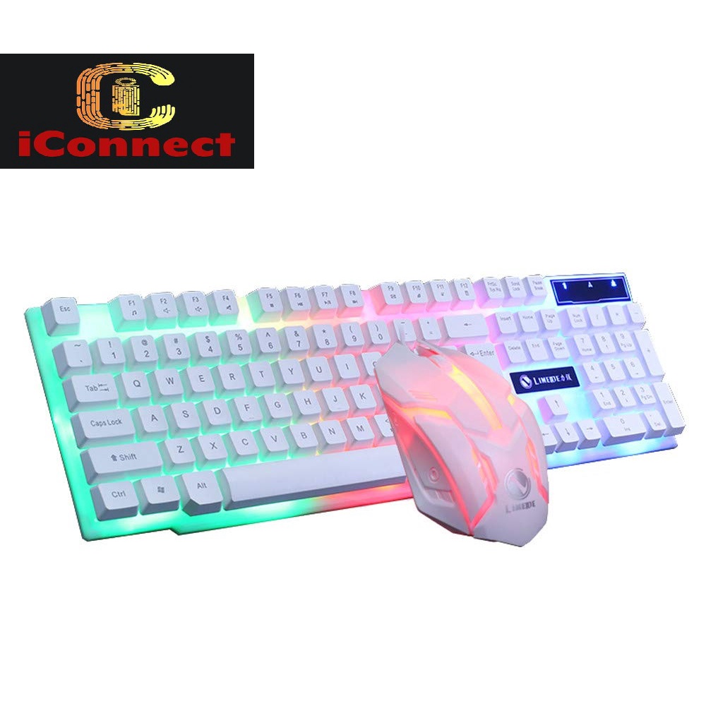 Limeide GTX300 wired usb colorful lighting game mouse and keyboard ...