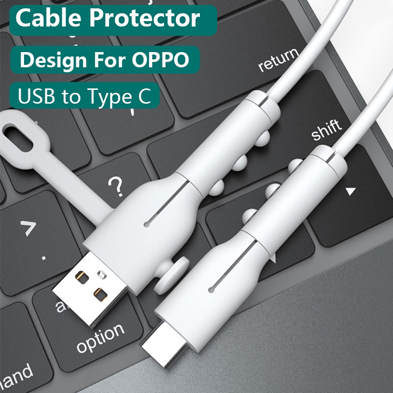 Universal USB to Type C Silicone Cable Protector Full Cover for OPPO ...