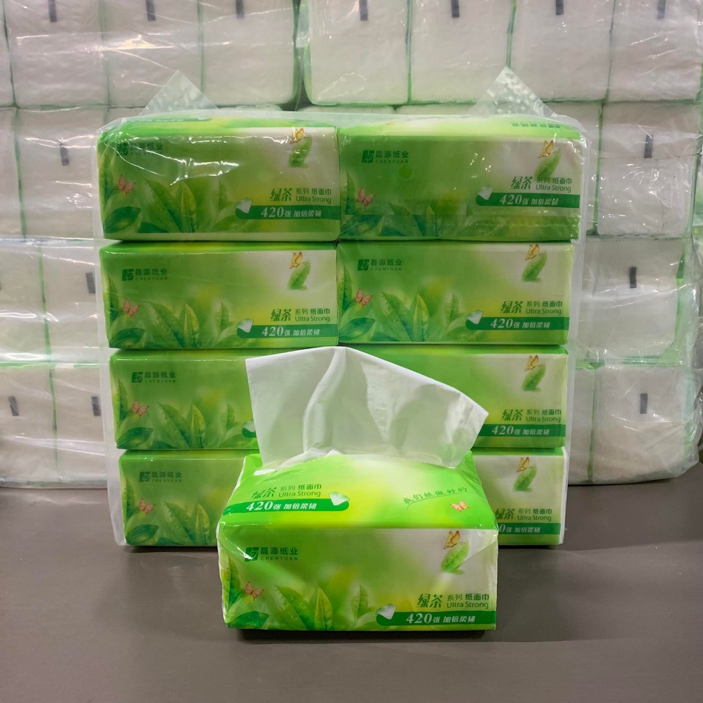 3-Ply 420 Sheets 8 Pcs Disposable Inter-Folded Facial Tissue cleaning ...