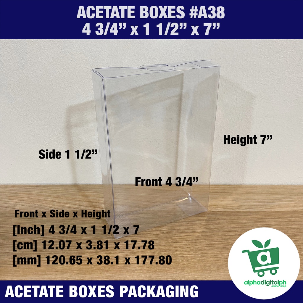Acetate Boxes #A38 4 3/4" x 1 1/2" x 7" 10 pcs | Shopee Philippines