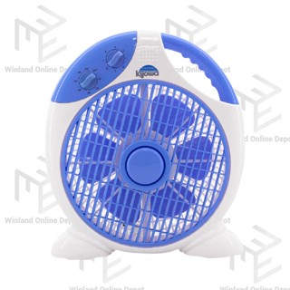 KYOWA by Winland 10inches Box Fan Electric Fan w/ 3-Speed Rotary Switch ...